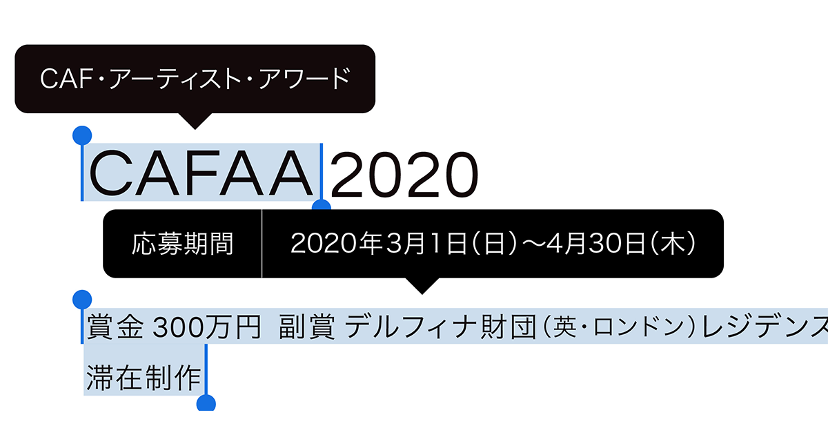 CAFAA賞 | 公益財団法人 現代芸術振興財団 公式ホームページ